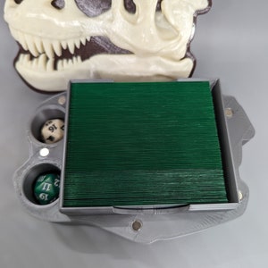 T-rex Dinosaur Skull Deck Box for MTG Commander or Other TCG 100 Double ...