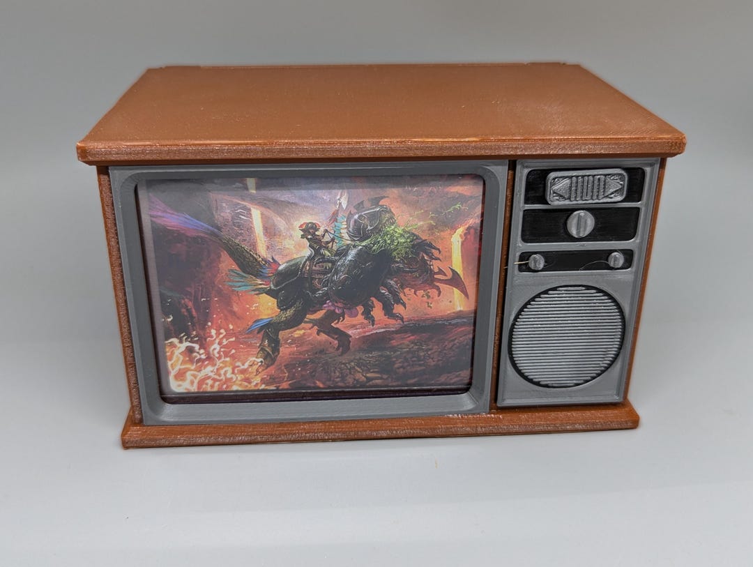 Console TV Retro Deck Box for 100 Double Sleeved Cards Plus Dice MTG ...