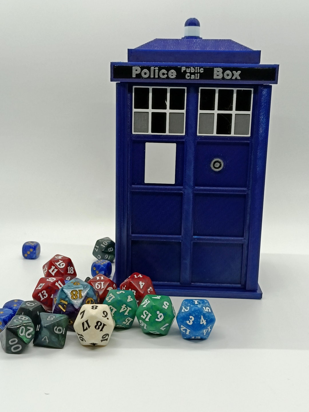 Tardis Dice Tower and Storage - Etsy