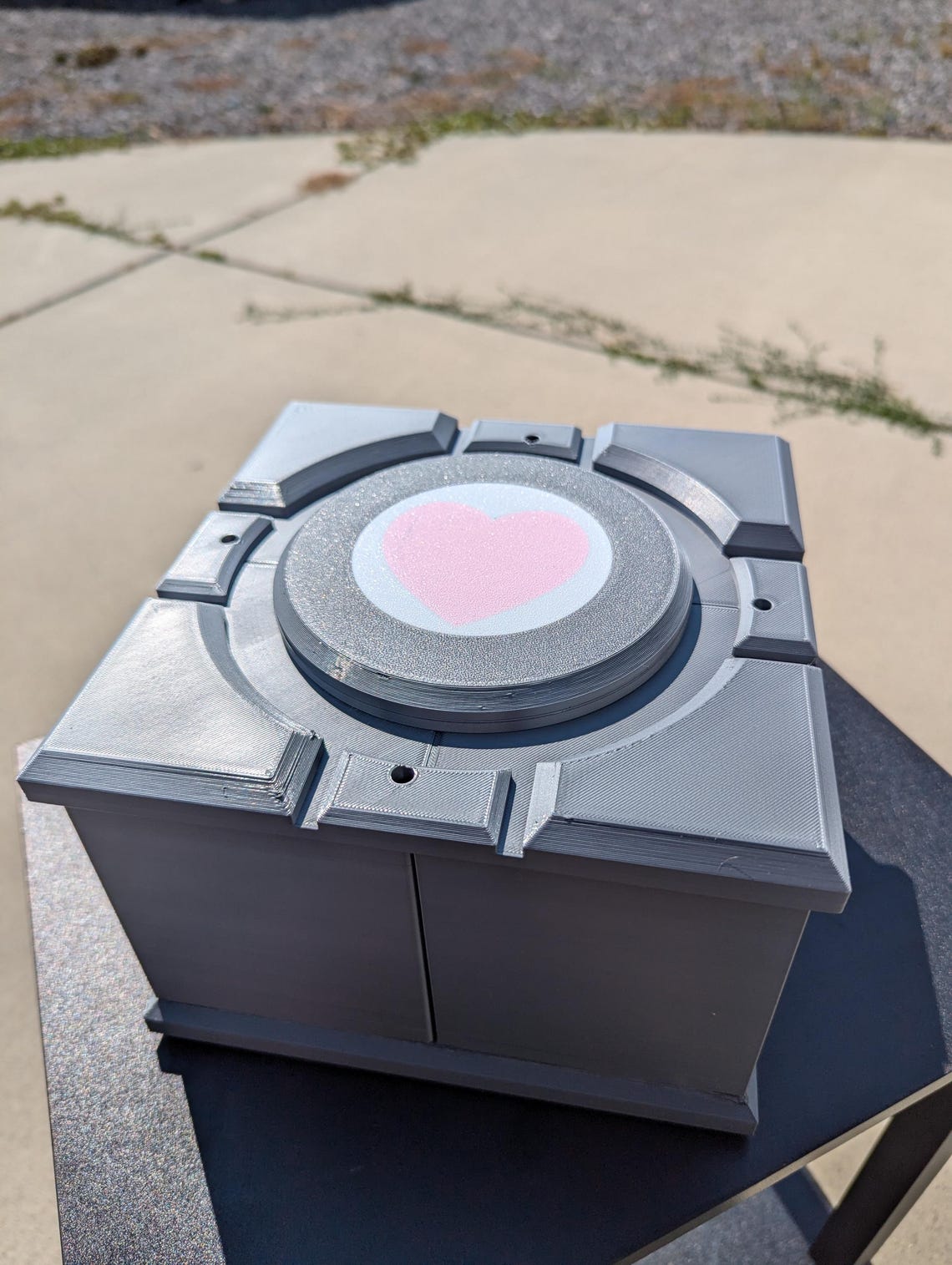 Portal Companion Cube Themed Quad Deck Box for FOUR 100 Card Double ...