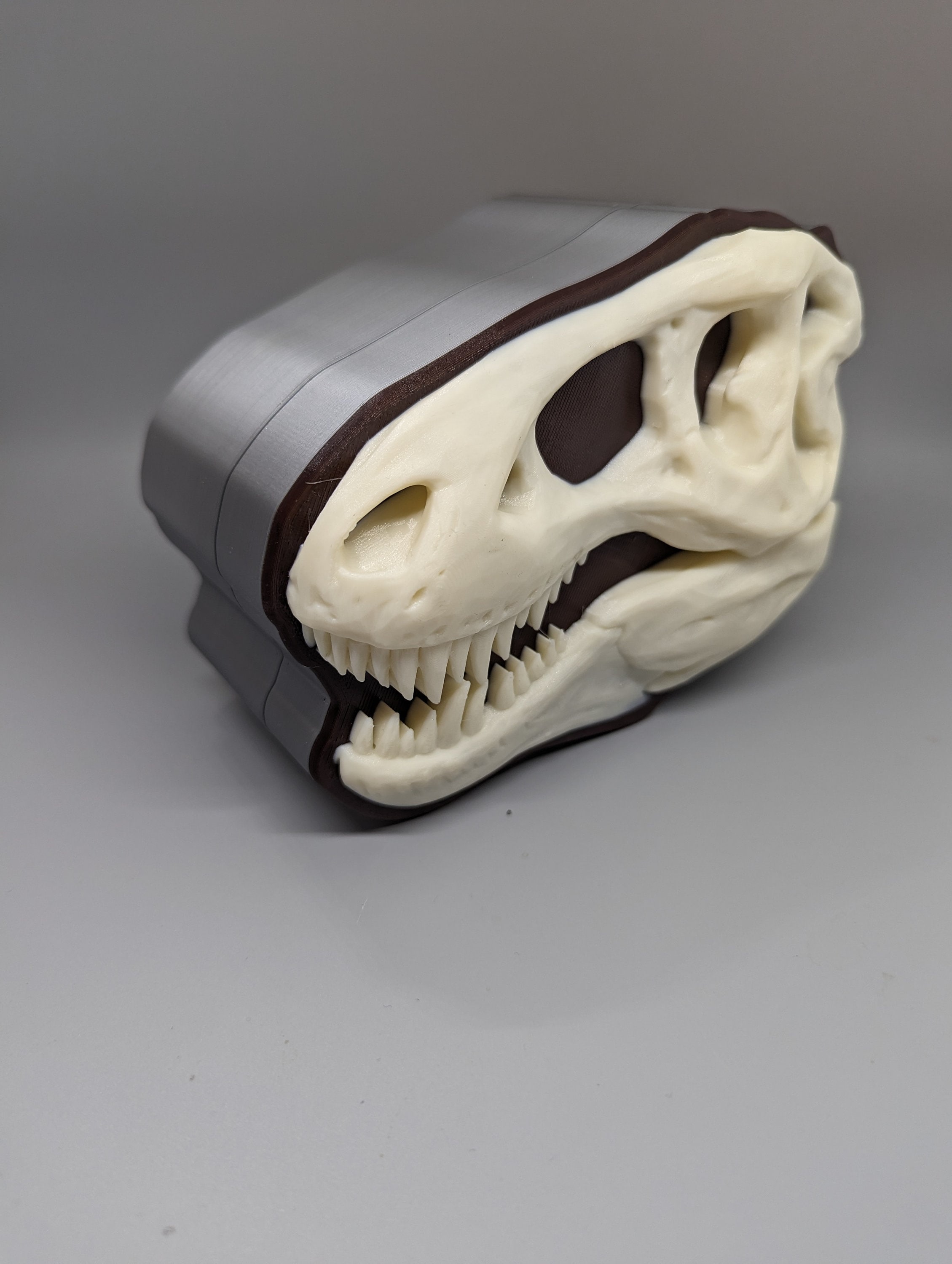 T-rex Dinosaur Skull Deck Box for MTG Commander or Other TCG 100 Double ...