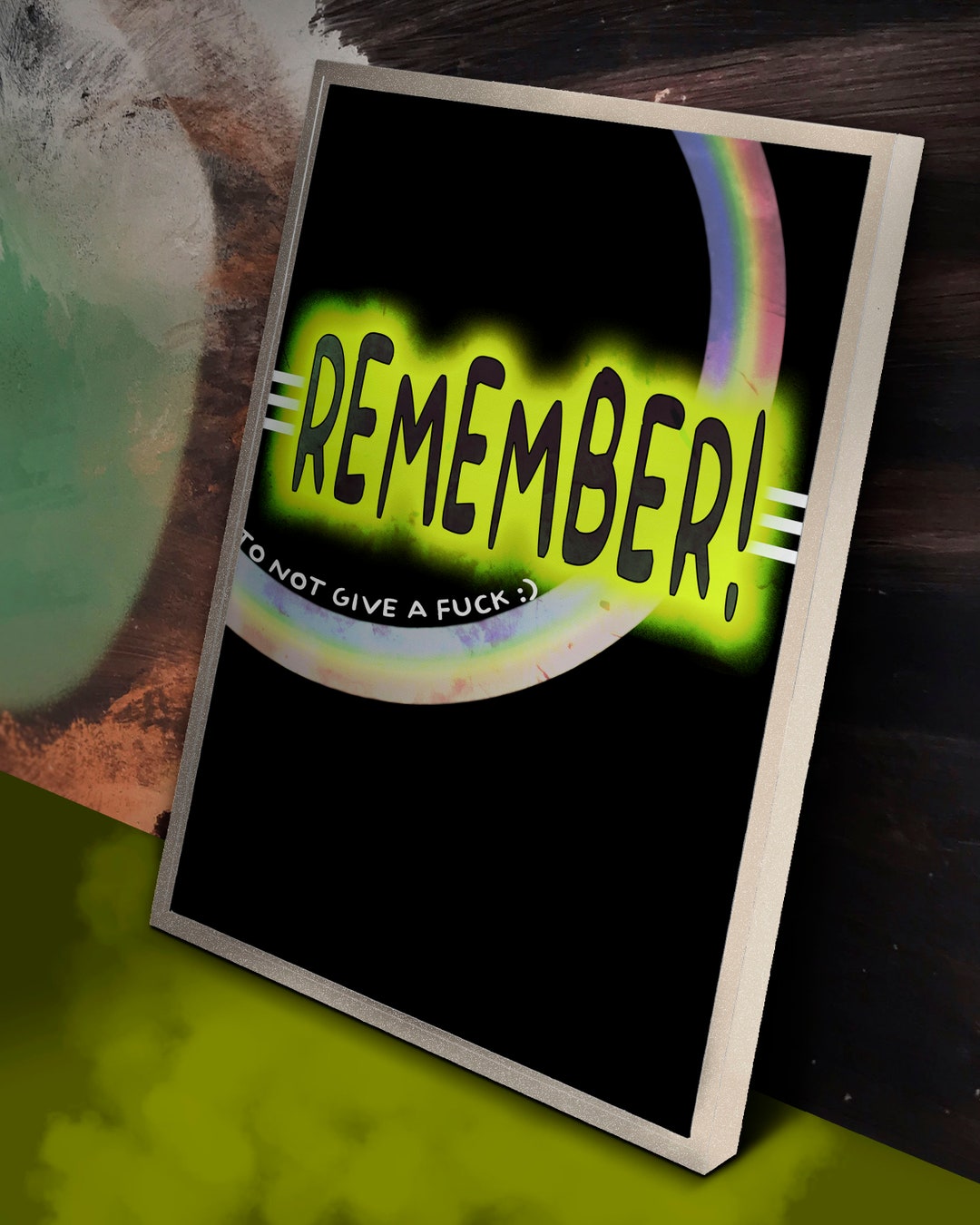 Cyberpunk Daily Reminder En Noir PNG Artwork Abstract Wall - Etsy