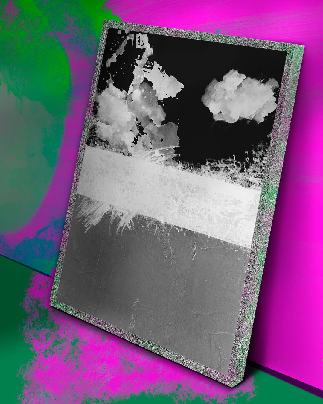 Gray-scale Stratus Cloudscape Abstract Art, Downloadable PNG, Printable ...