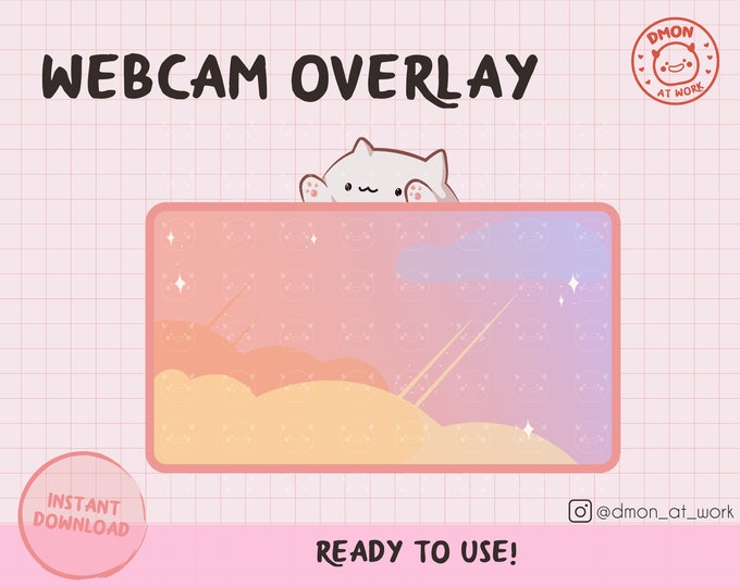 Webcam Overlay Bongo Cat Meme / Cámara Web Gato - Etsy