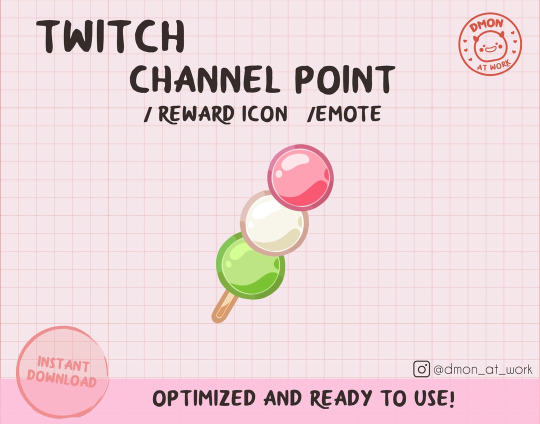 Twitch Channel Points Dango / Bocchan Dango / Hanami Dango / Japanese Dessert Twitch Emote Award ...