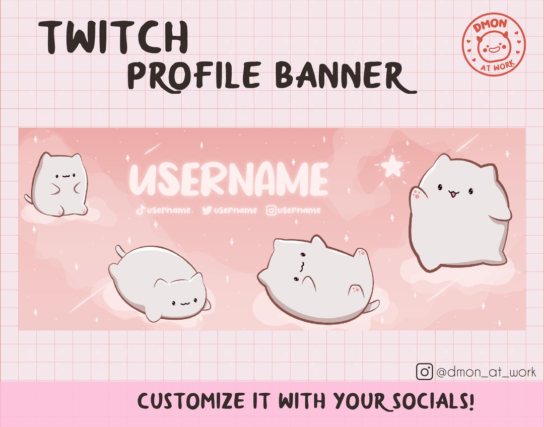 Twitch Profile Banner Spacial Bongo Cats Meme / Cover Image Space Cats ...