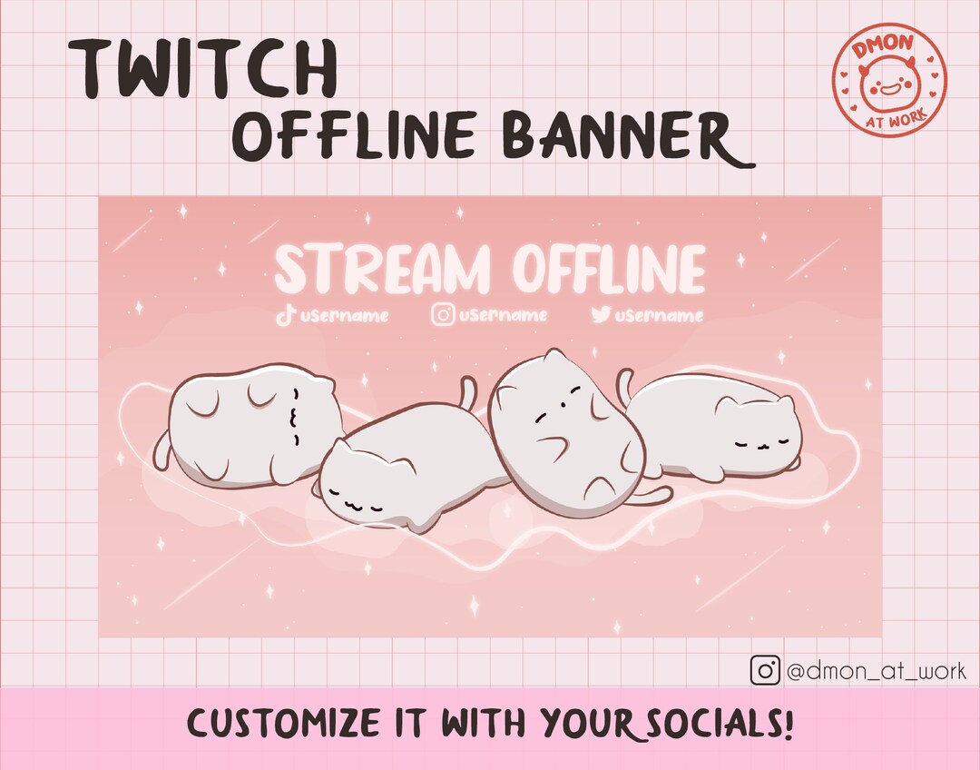 Twitch Offline Banner Sleepy Bongo Cats Meme / Image Offline Sleepy ...