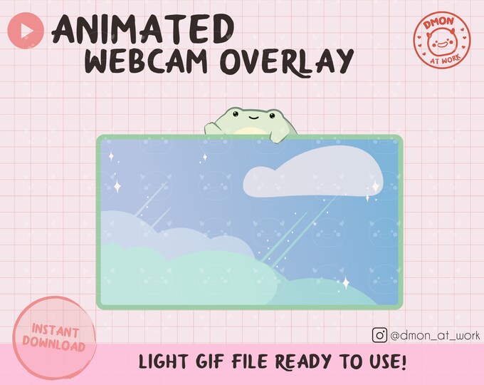Animated Webcam Overlay Bongo Frog Meme / Animated Webcam Frog - Etsy