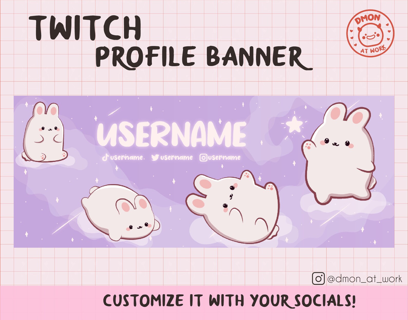 Twitch Profile Banner Spacial Bongo Bunnies / Cover Image Space Bunnies ...