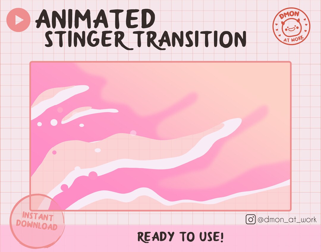 Animated Stinger Transition Pink Liquid / Transición De Escena Líquida ...