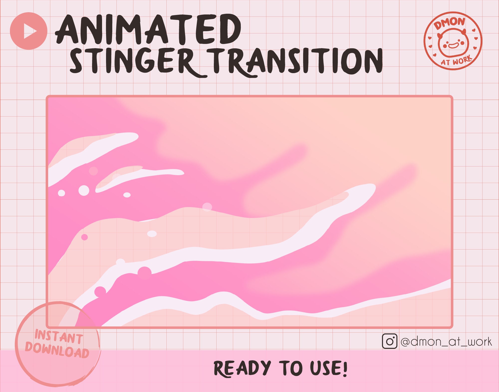 Animated Stinger Transition Pink Liquid / Transición De Escena Líquida ...
