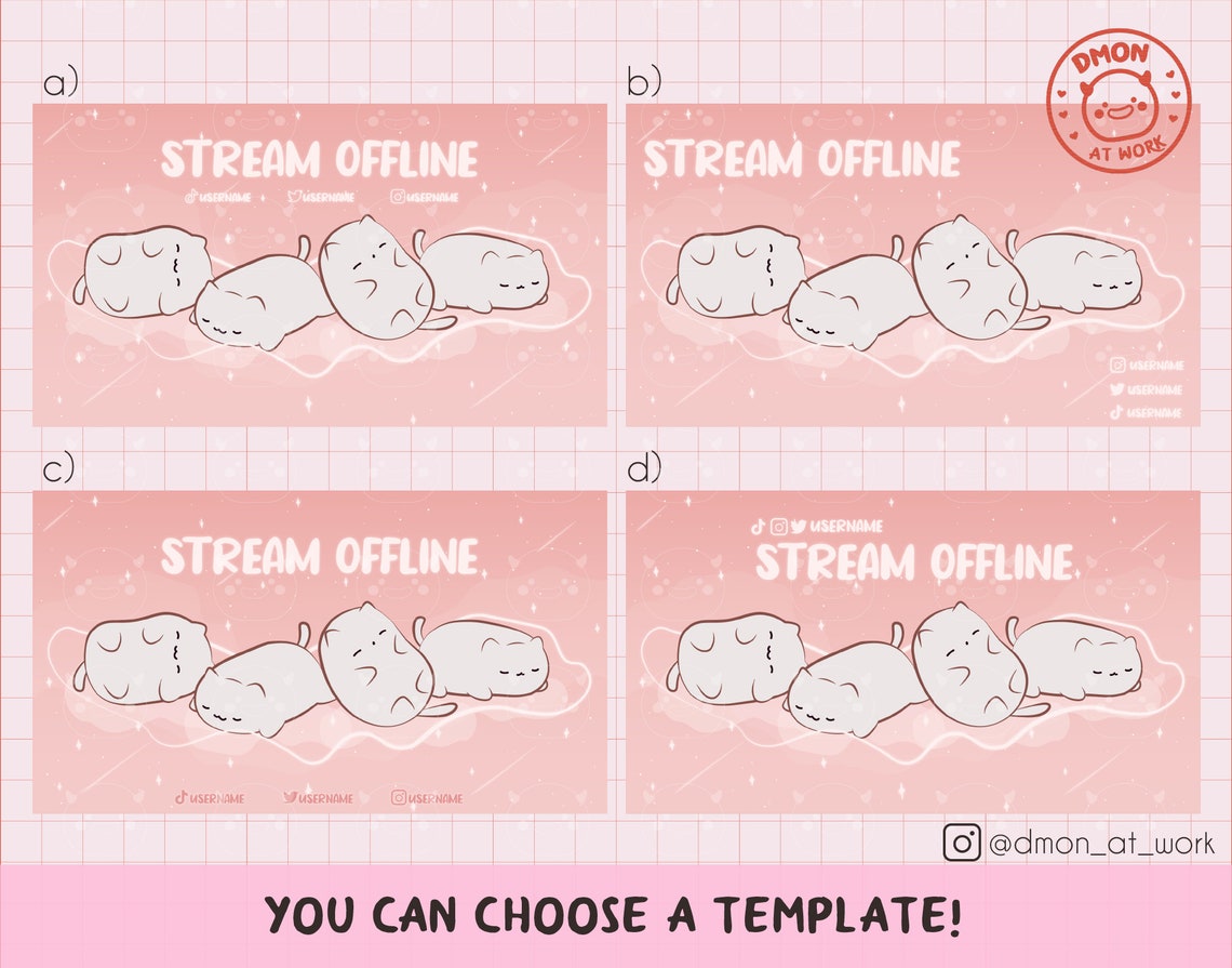 Twitch Offline Banner Sleepy Bongo Cats Meme / Imagen | Etsy