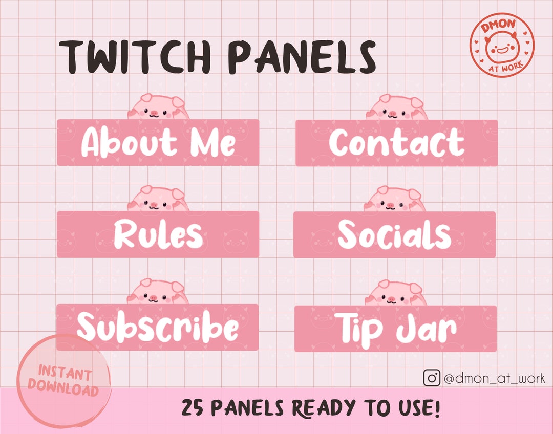 Twitch Panels Bongo Pig Meme / Paneles Cerdito Del Bongo - Etsy