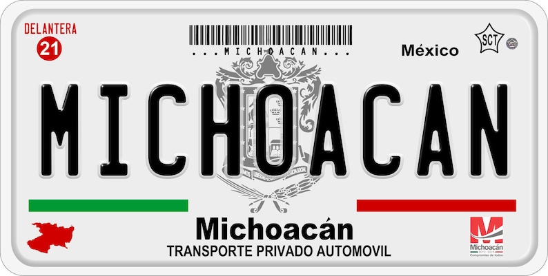 Michoacán placas México | Etsy