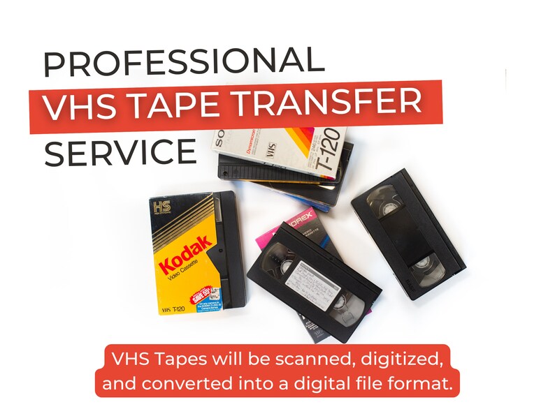 Professional Vhs Transfer Service Vhs Tape Digitized Into - Etsy
