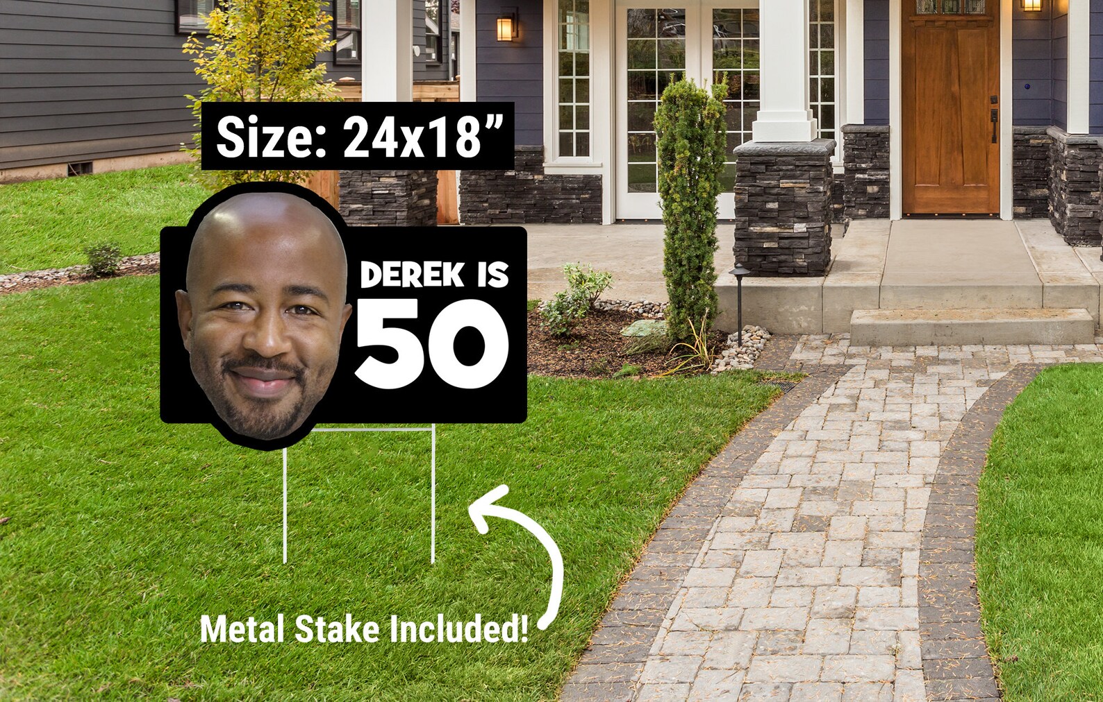 Birthday Yard Sign Over the Hill 50th Birthday Honk - Etsy