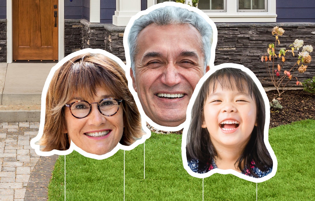 Custom Fan Face Yard Sign | Birthday, Graduation, Bachelor ...