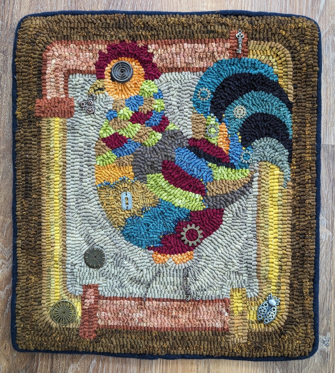 Spring Chicken Hooked Rug - Etsy