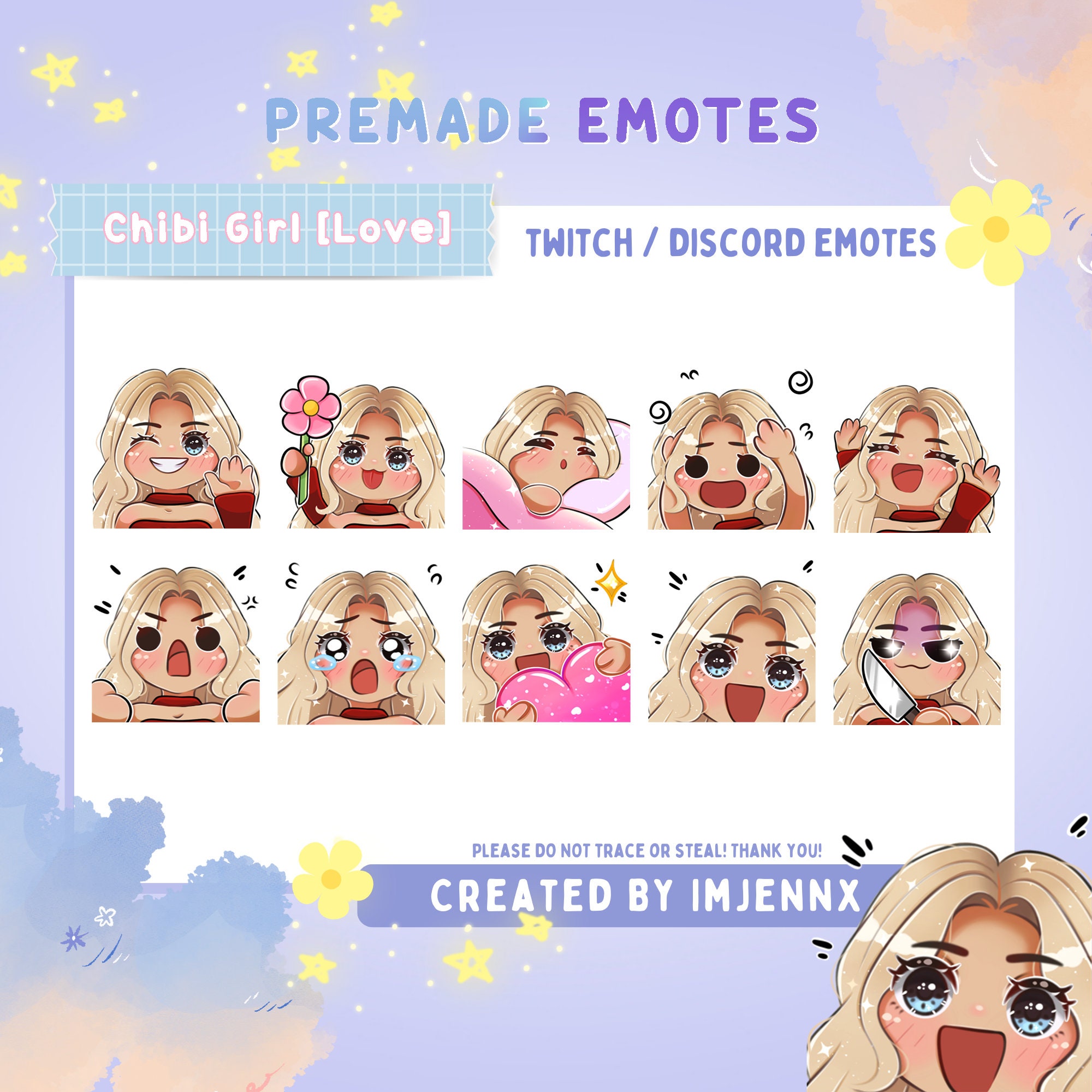 10 Starter Pack color Variant Love // Twitch Emotes - Etsy