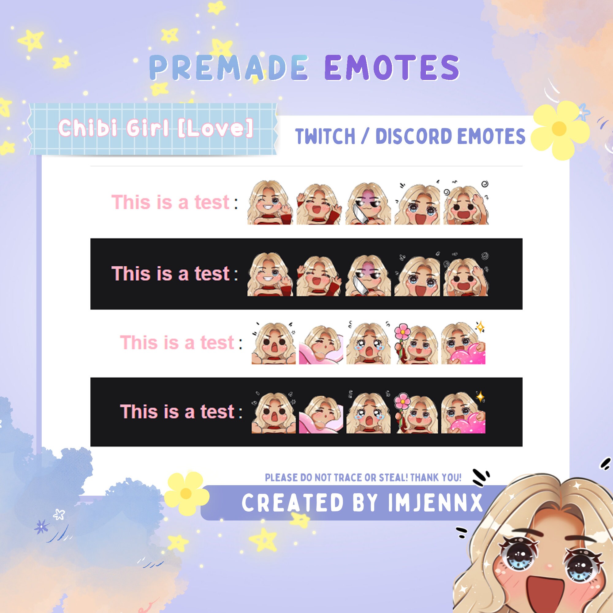 10 Starter Pack color Variant Love // Twitch Emotes - Etsy