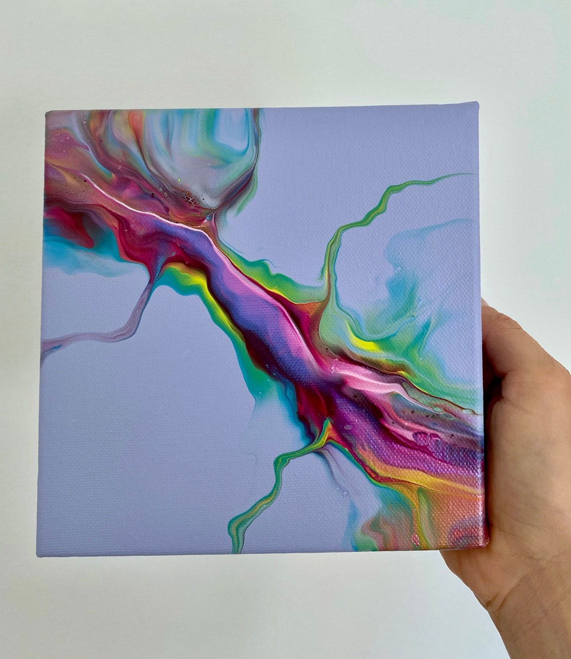 Acrylic Abstract Dutch Pour Painting 6x6in - Etsy