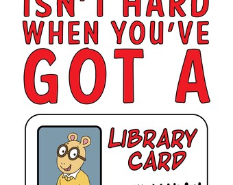 Arthur Library Card | Etsy