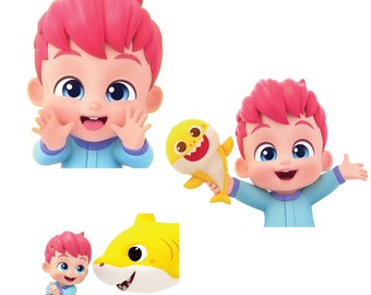 Bebefinn 8 Pack PNG, JPG, PDF Images, High Quality Baby Shark Nursery ...