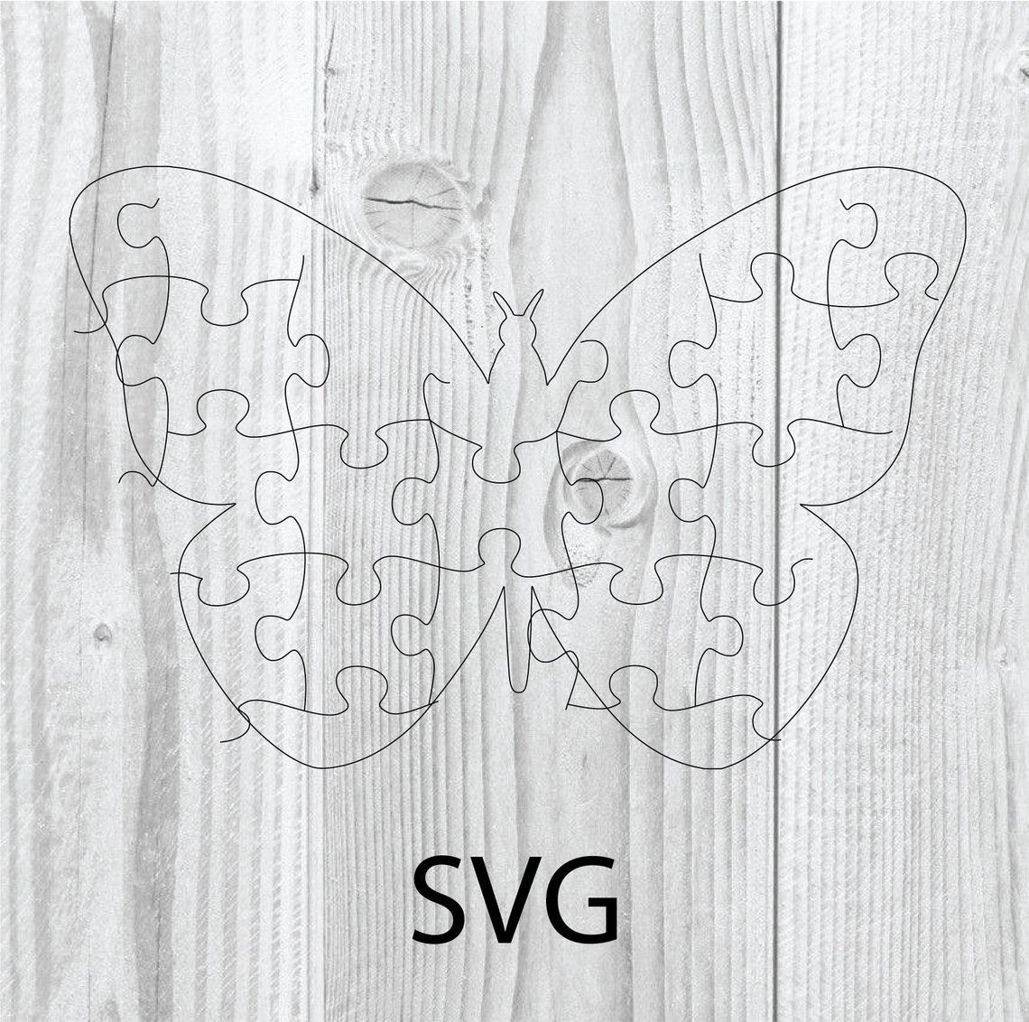 Butterfly Puzzle SVG Digital Vector Puzzle Files for Laser Cutter ...