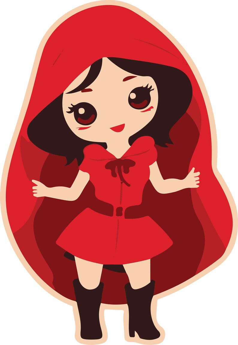 Little Red Riding Hood SVG, Png, JPG Professional Quality Files for DIY ...