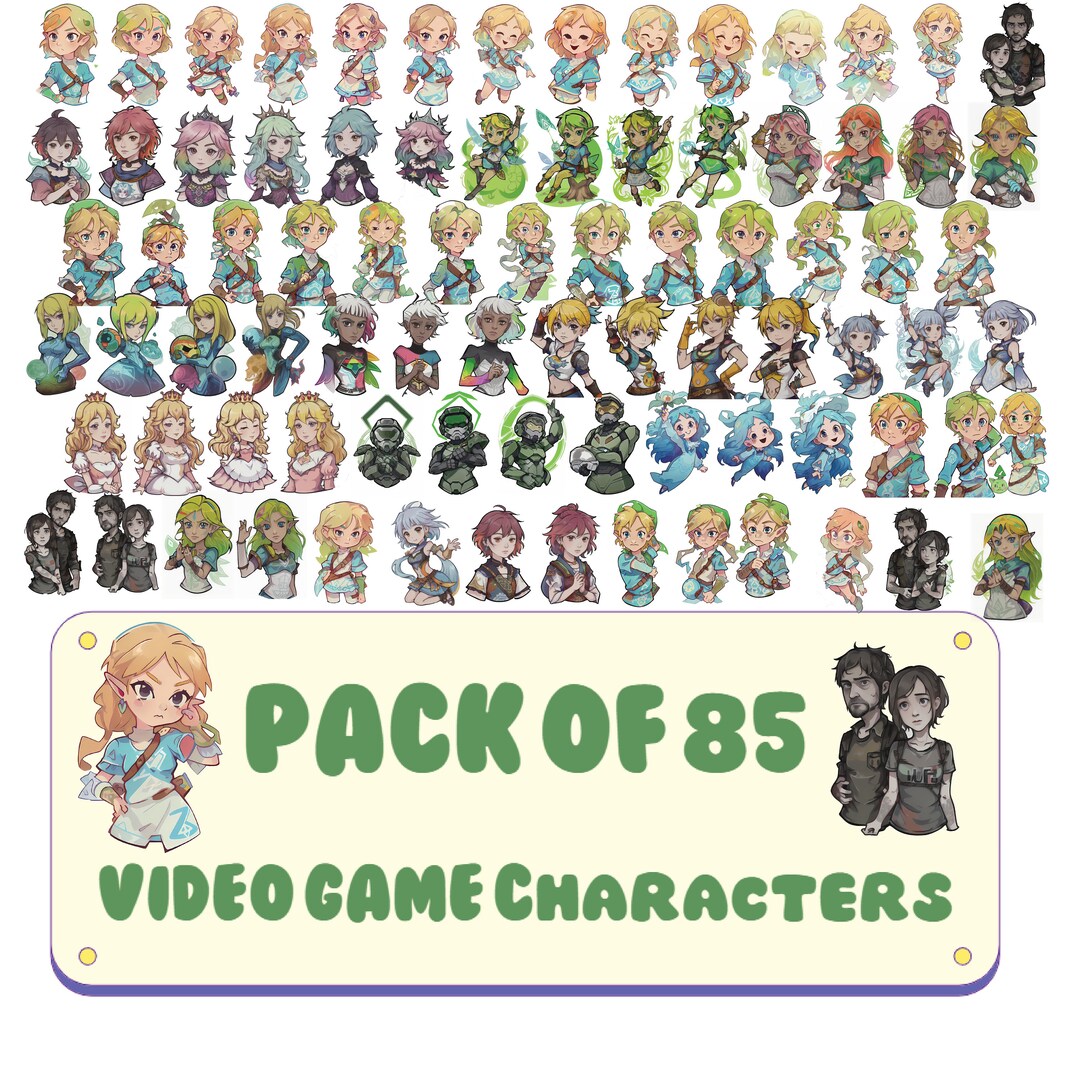 Premium PNG Gaming Icons Pop Culture Video Game Characters Transparent ...