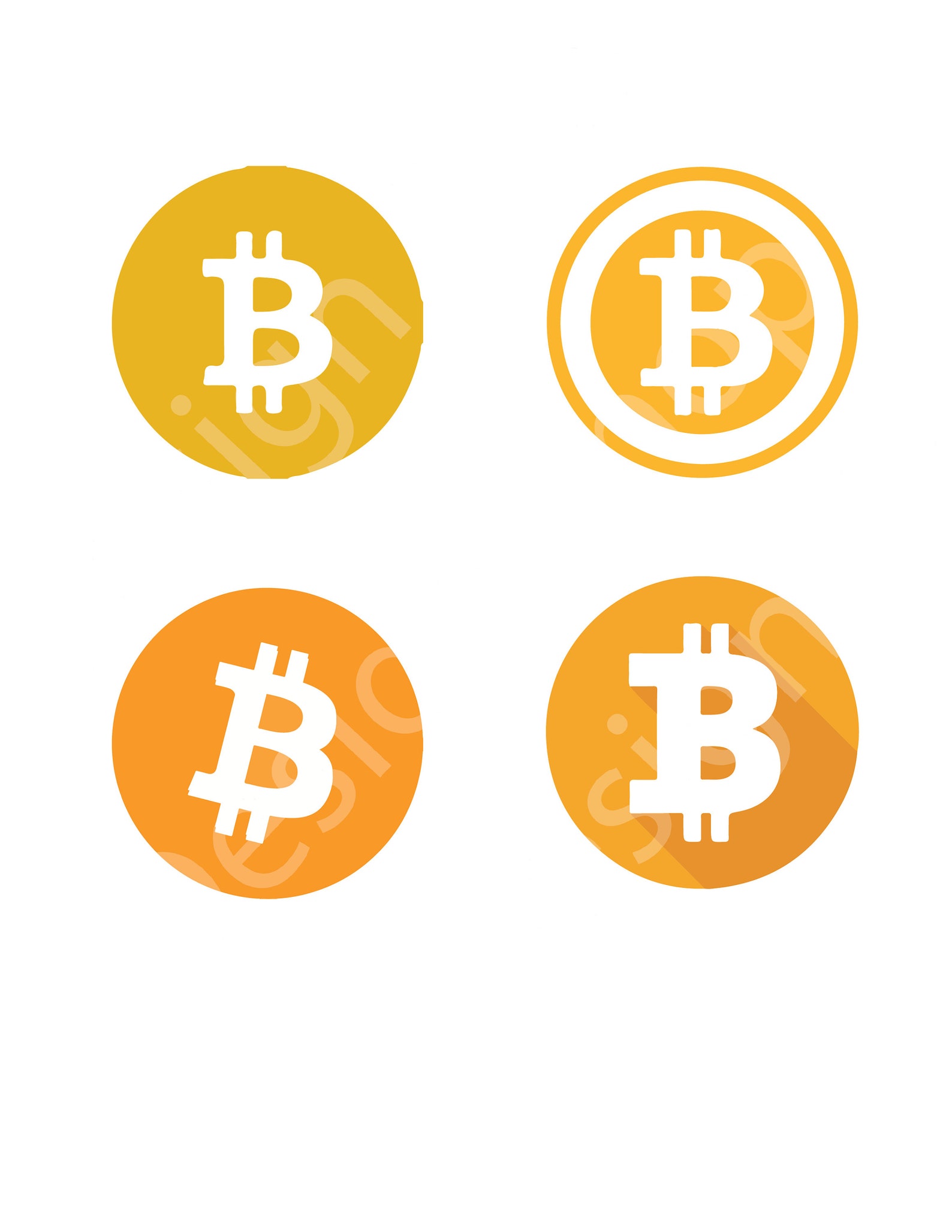 Bitcoin Logo Pack SVG Digital File - Etsy