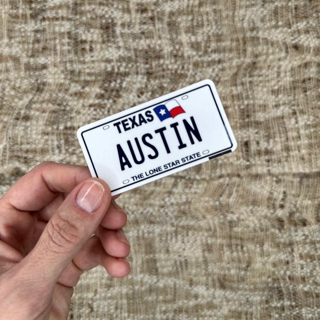 Austin, Texas License Plate Sticker - Etsy