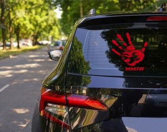 MMIW Red Hand Print Window Decal - Etsy