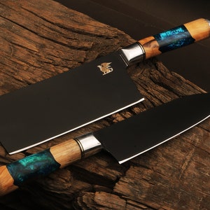 Handmade Carbon Steel, D2 Steel Knife Set | Chef Knife Set | Custom Knife Set | Gift for Husband ...