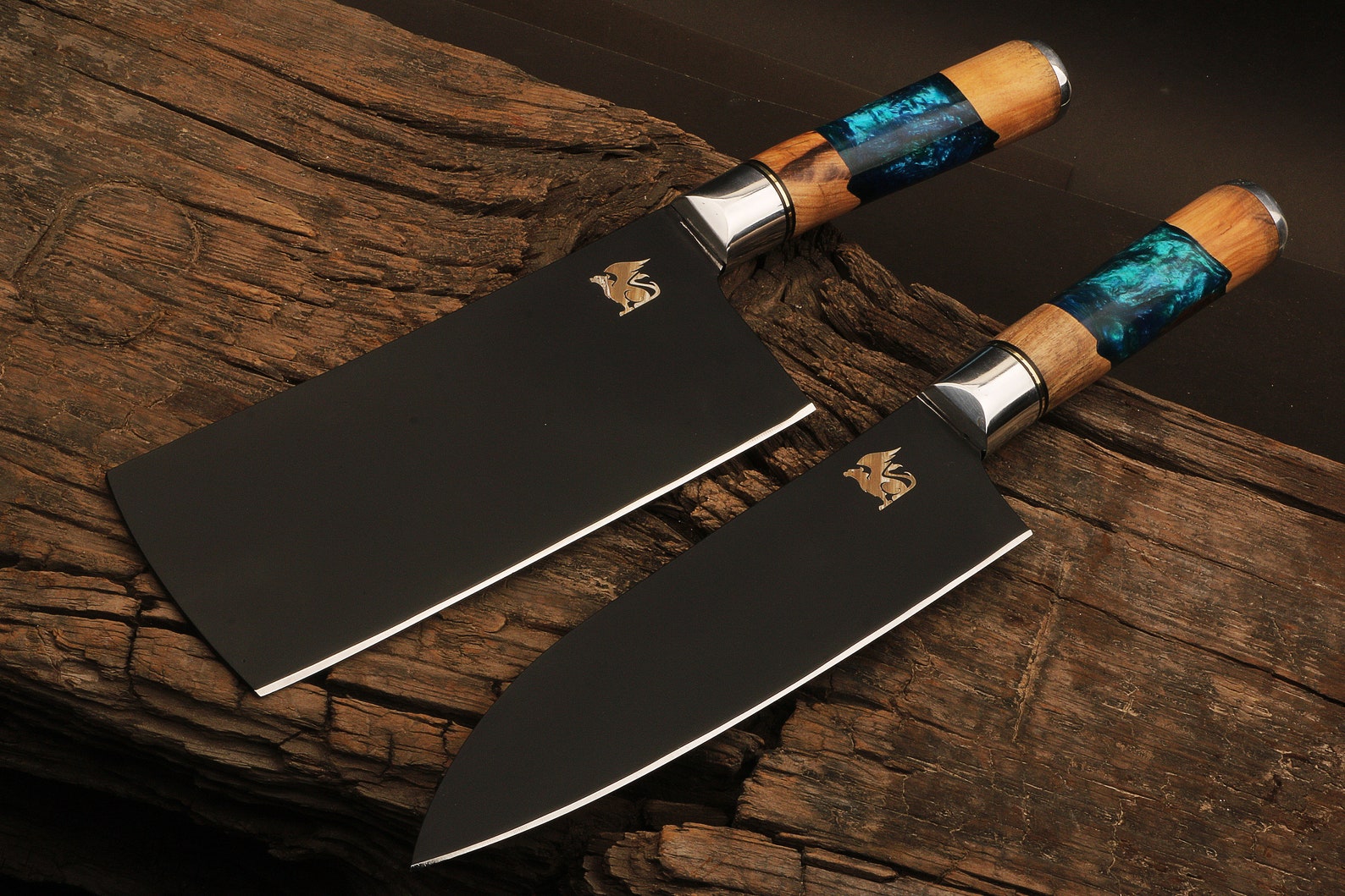 Handmade Carbon Steel, D2 Steel Knife Set | Chef Knife Set | Custom ...