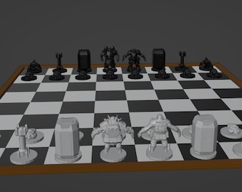 3d Printed Chess Set | Etsy