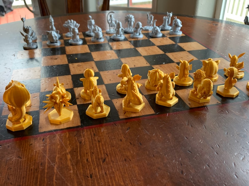 Pokemon Chess Set - Etsy