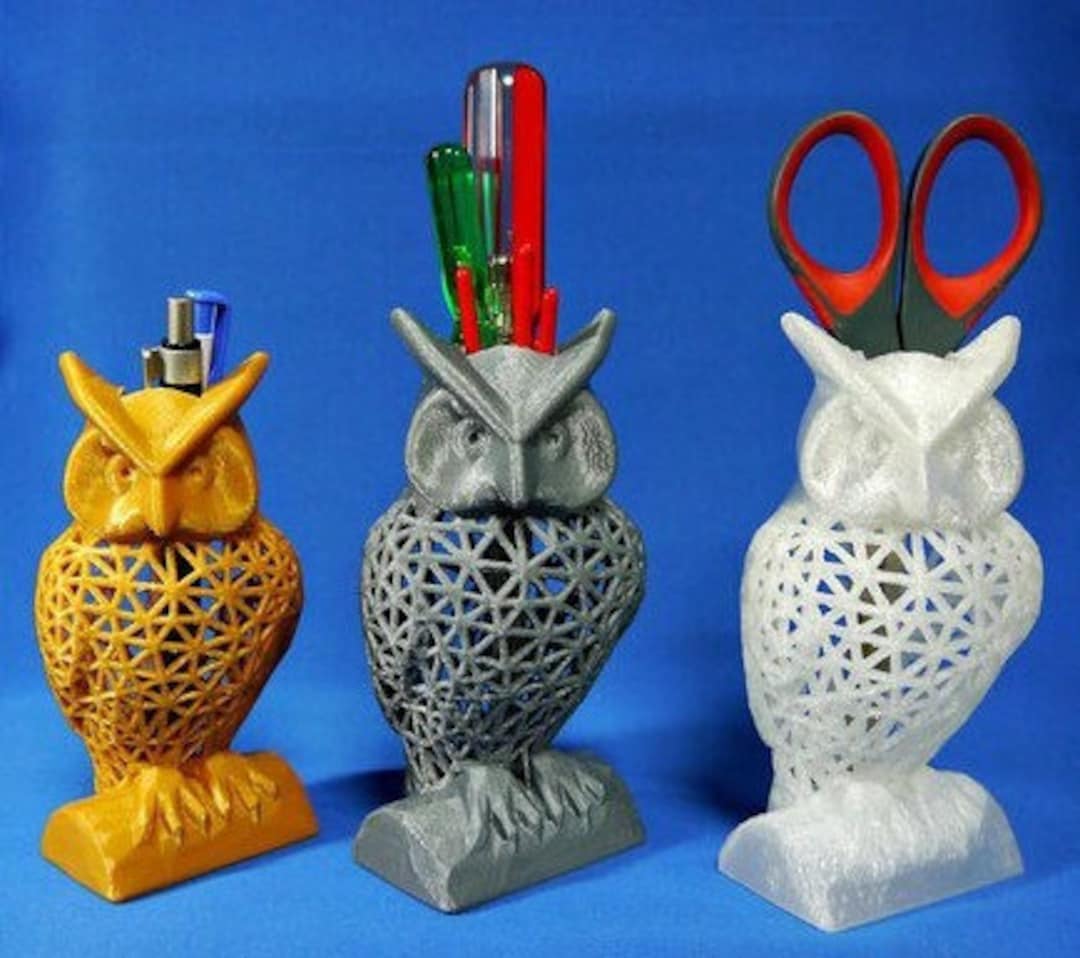 Owl Pen Holder 3D Printed any Color - Etsy