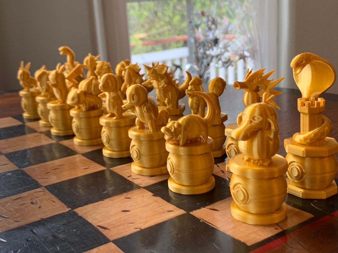 Pokemon Chess Set - Etsy