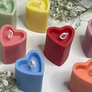 Heart Candle Custom Pillar Candles Heart Shaped Candle Cute Candle ...