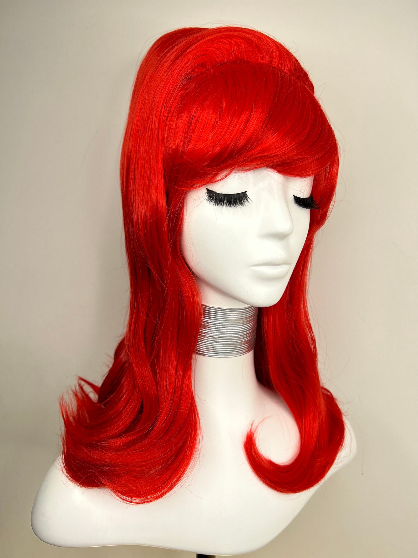 Synthetic Wig Beehive Bom Long - Red - Etsy
