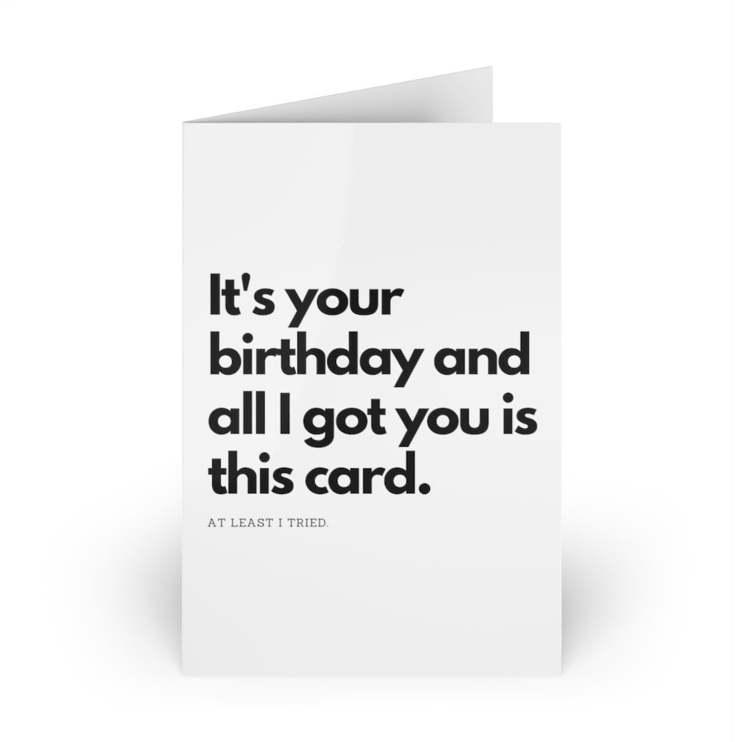 Funny Birthday Card Unique Card Meme Card Friend Card - Etsy