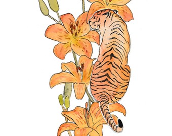Tiger Lily Art | Etsy