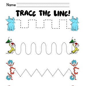 Read Across America Line Tracing for Pre- K • Prek Fine Motor ...