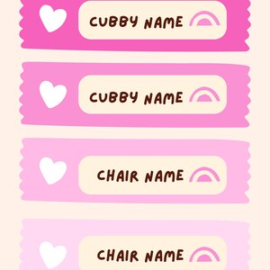 Cute Cubby Labels, Classroom Labels, Classroom Decor, Chair Labels ...
