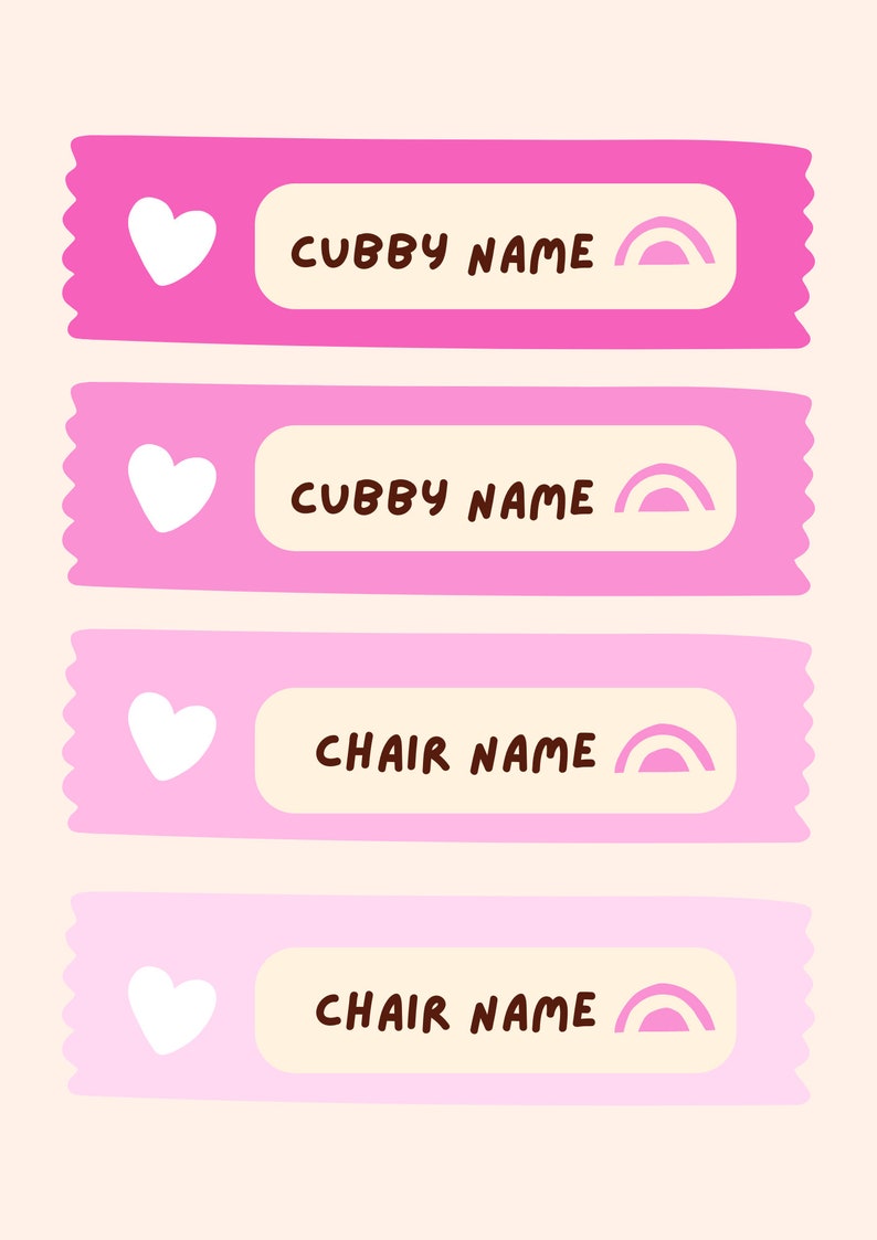 Cute Cubby Labels, Classroom Labels, Classroom Decor, Chair Labels ...