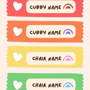 Cute Cubby Labels, Classroom Labels, Classroom Decor, Chair Labels ...