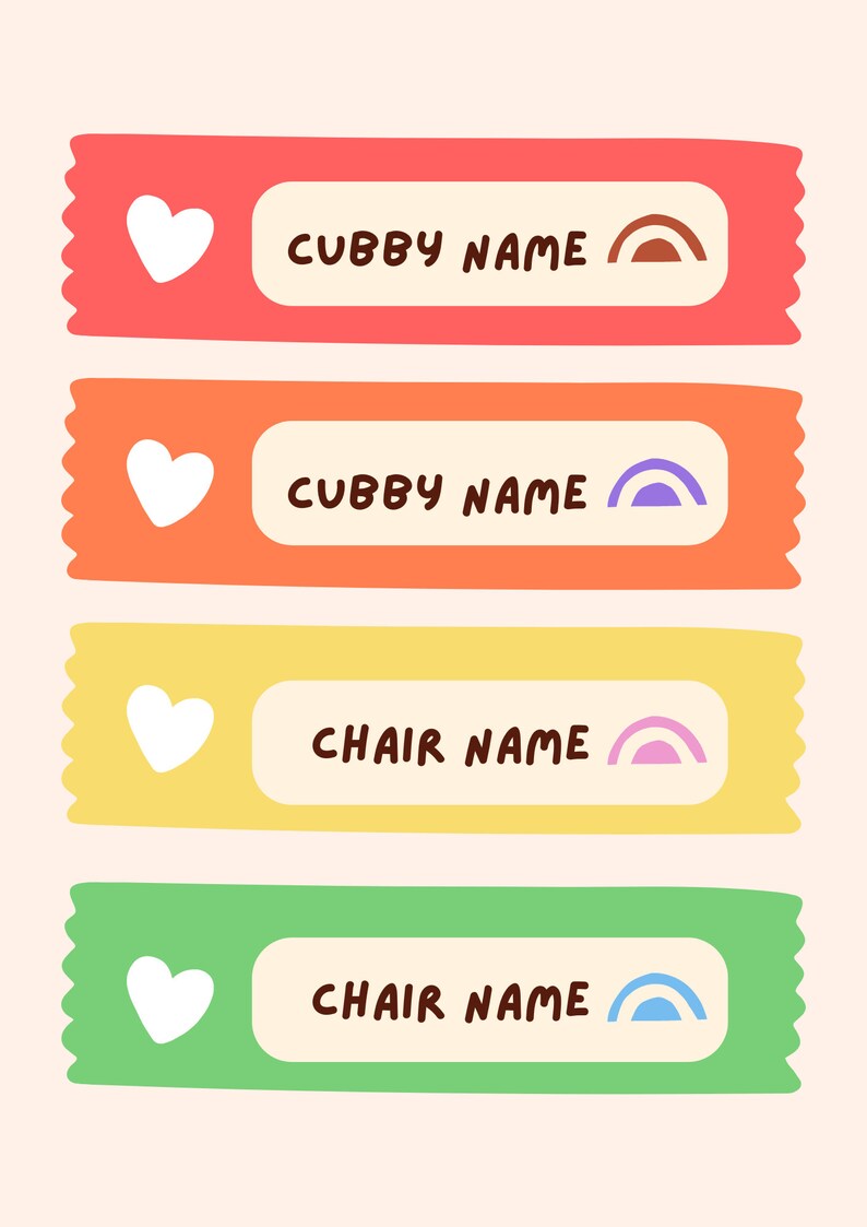 Cute Cubby Labels, Classroom Labels, Classroom Decor, Chair Labels ...