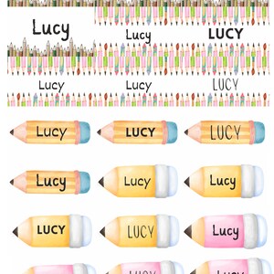 Pencil Themed Classroom Tags, Classroom Tags, Classroom Decor, Colorful ...