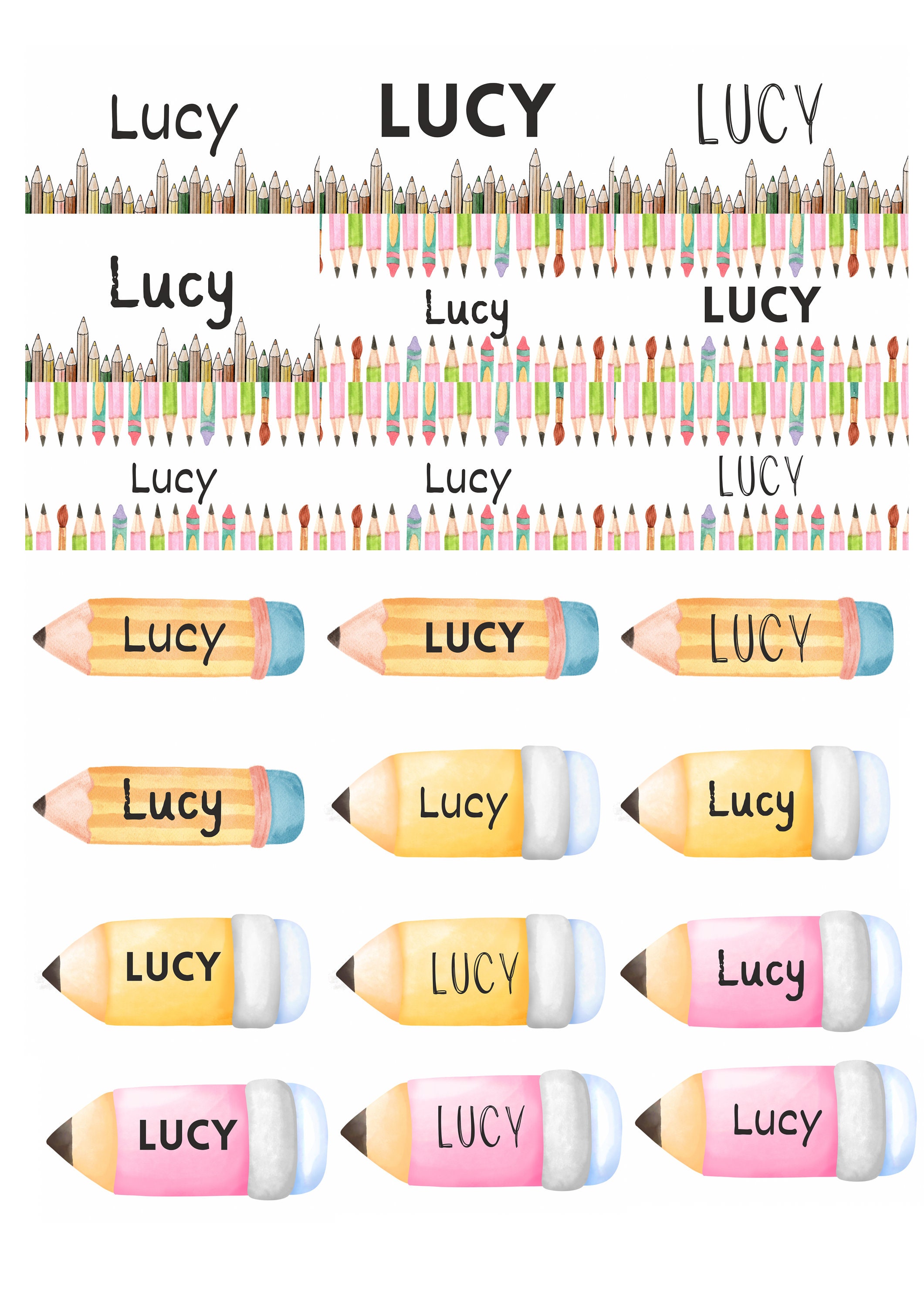 Pencil Themed Classroom Tags, Classroom Tags, Classroom Decor, Colorful ...